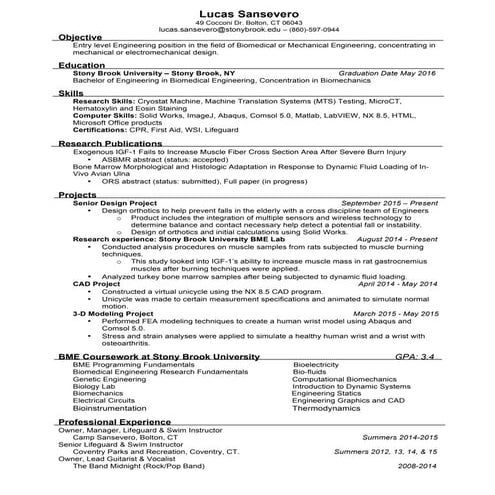 Lucas Senior Resume | PDF