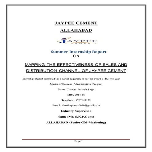 jaypee cement cps | DOCX