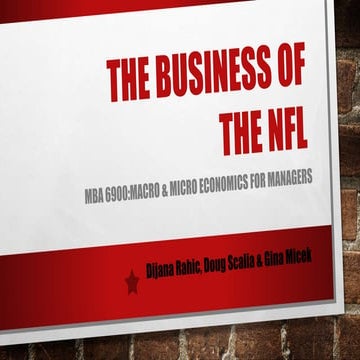The Business of the NFL - 6900 | PPTX