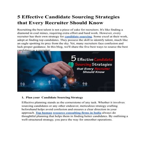 5 Effective Candidate Sourcing Strategies that Every Recruiter Should ...