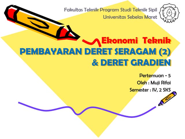 Rangkuman UTS Ekonomi Teknik Telkom University | PDF