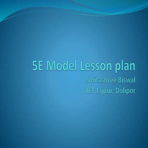 5 e model lesson plan | PPTX