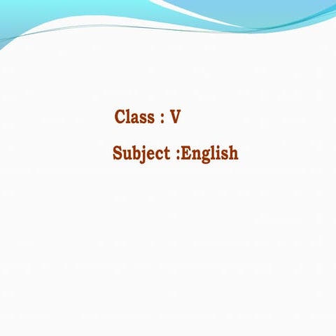 CLASS V ENGLSIH WONDERFUL WASTE | PPT
