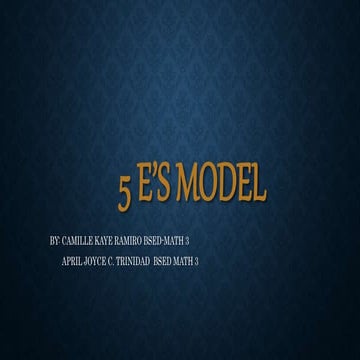 5 e`s model ppt | PPTX