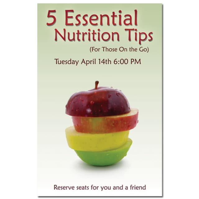 5 Essential Nutrition Tips Poster | PDF