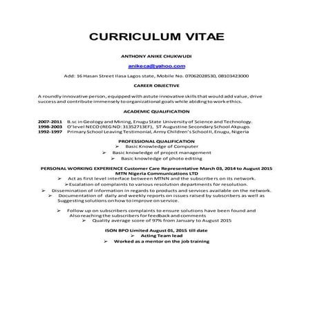 TONY_CURRICULUM_VITAE[1] | PDF