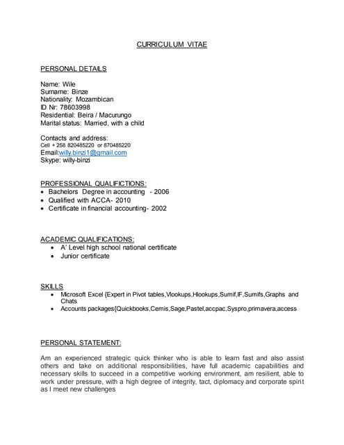 Tamil Resume Template | PDF