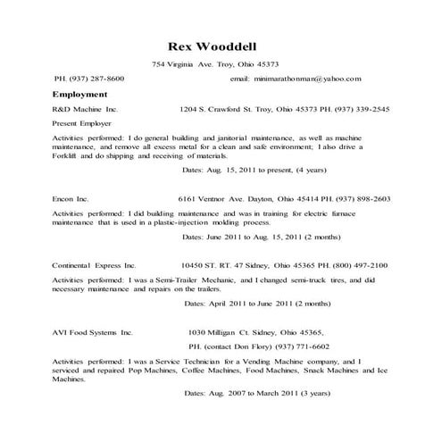 Rex Wooddell Resume | DOCX