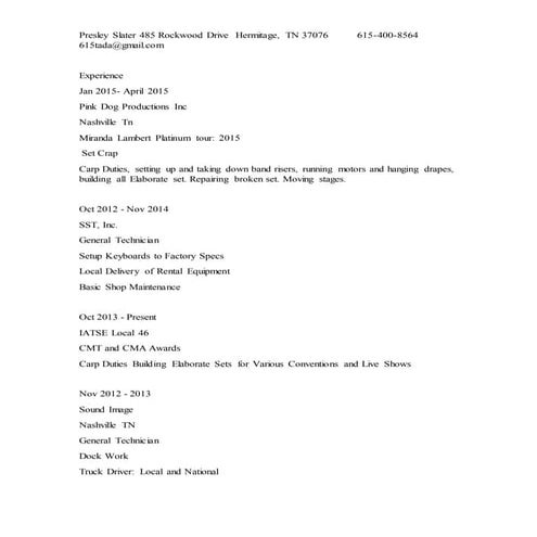 Slater Resume 2 | DOCX