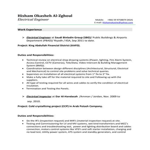 Eng Hisham CV | PDF