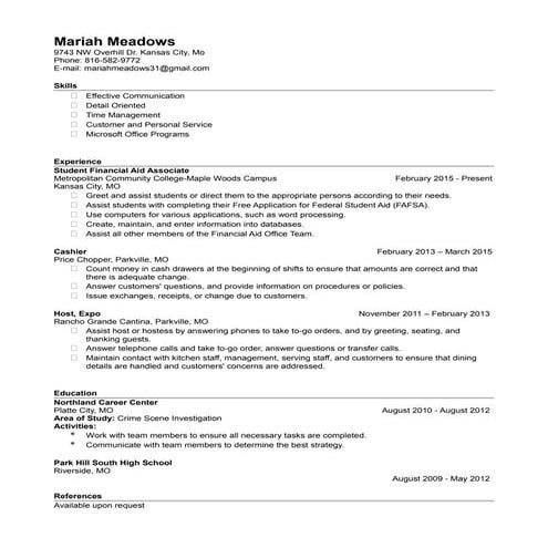 Resume | RTF