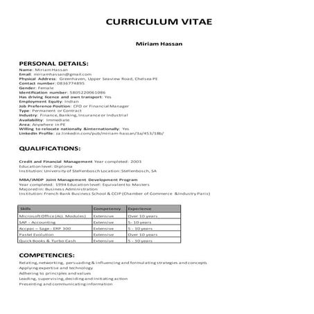 L Padayachee 2 Page CV | DOCX