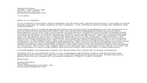 Lisa Recommendation Letter (1)