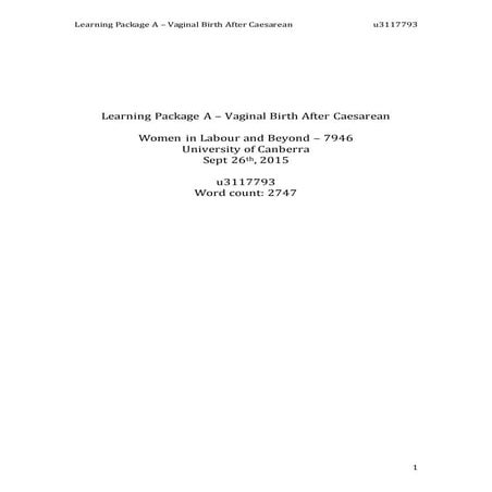 Tolac trial of labour after section | PDF