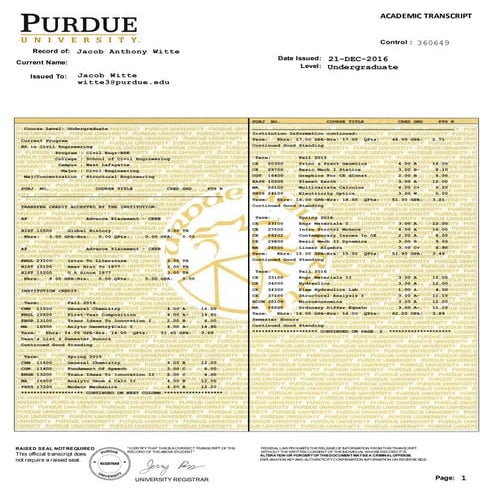 PurdueTranscript_Fall_2016 | PDF