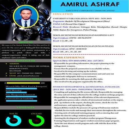Resume Ashraf Che Mat | PDF