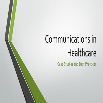 Communications in Healthcare | PDF