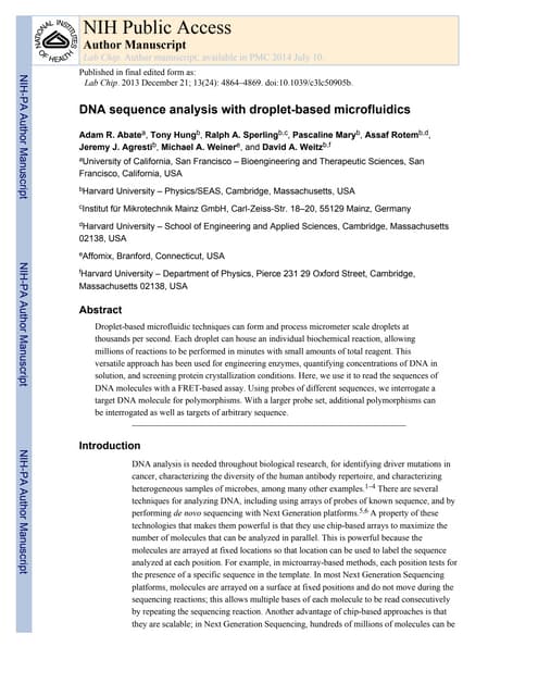 PacBio SMRT - THIRD GENERATION SEQUENCING TECHNIQUE | PDF