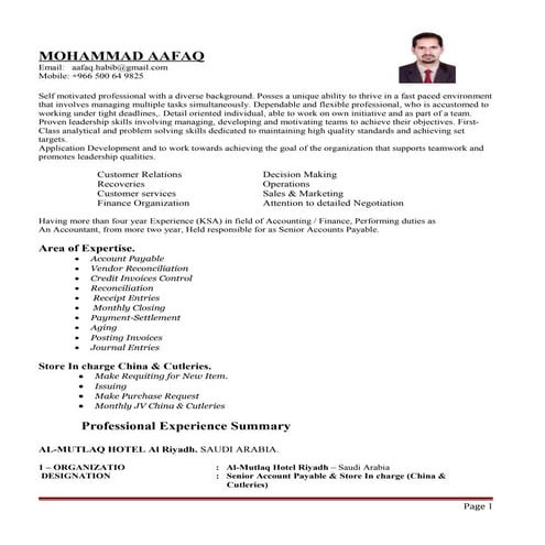 Aafaq CV | DOC