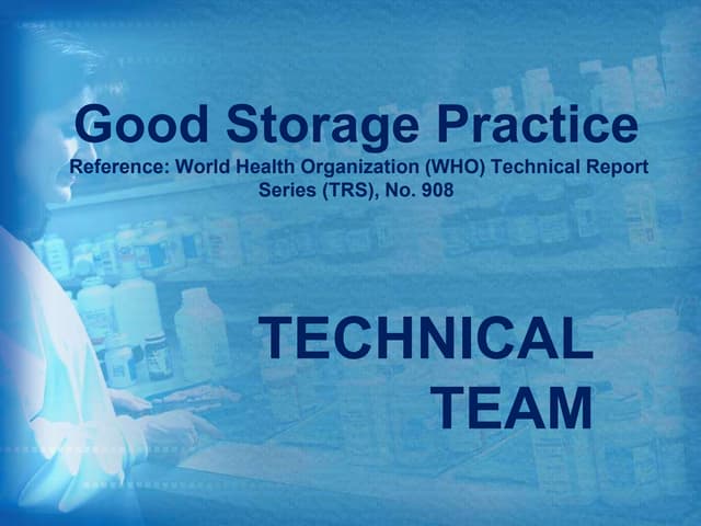 Drug Storage & Maintenance | PPTX