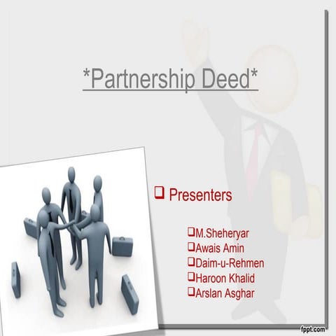 partnership deed | PPT