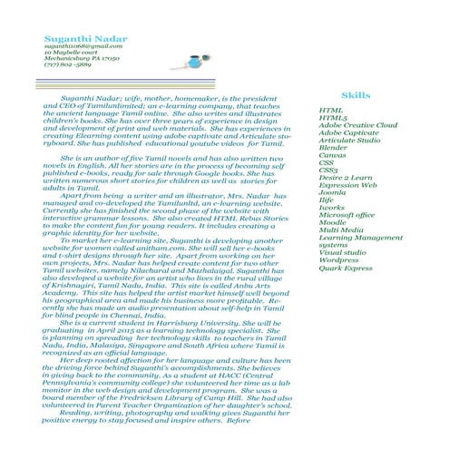 ResumeNadar_Suganthi | PDF