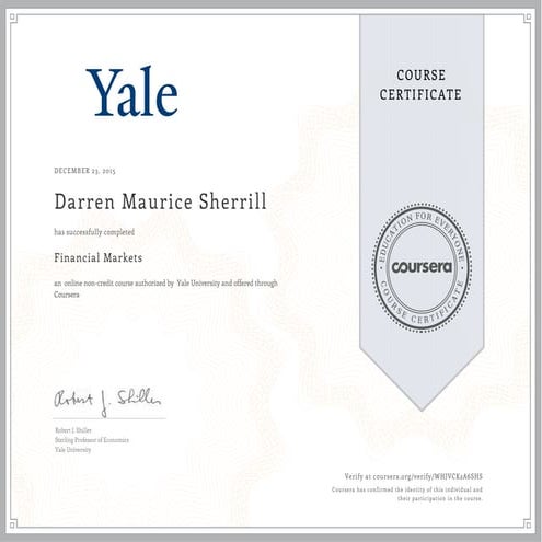 Yale Completion Certificate | PPT