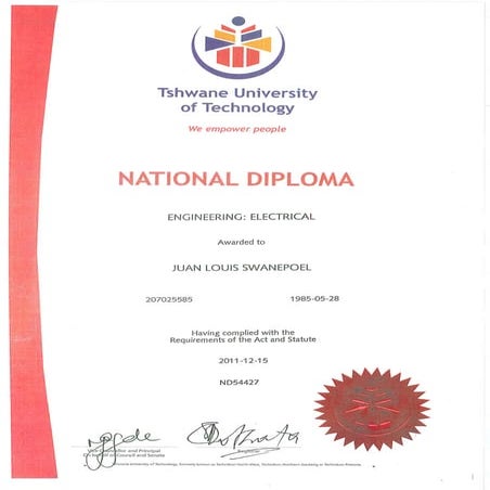 Certificates 3 Unisa