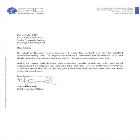 ERC Thank You Letter | PDF