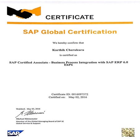 SAP Certification | PDF
