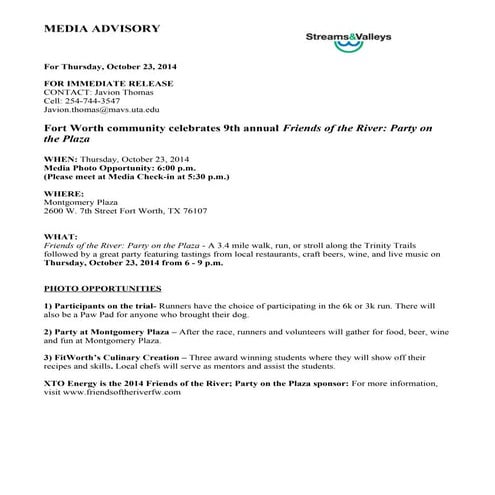 Javion_Thomas_Media Advisory | DOC