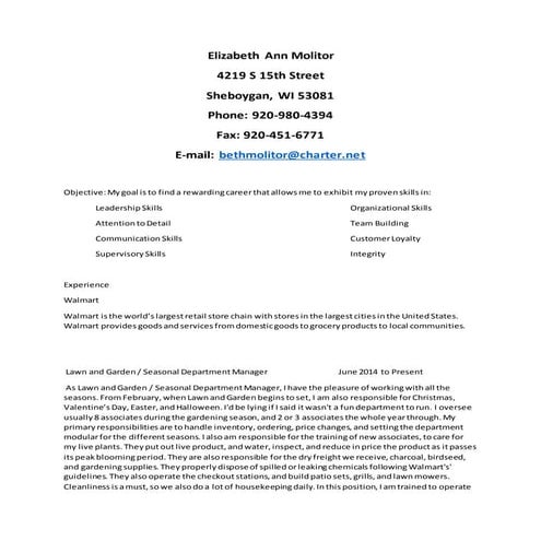 Elizabeth Ann Molitor resume 1-9-16 | DOCX