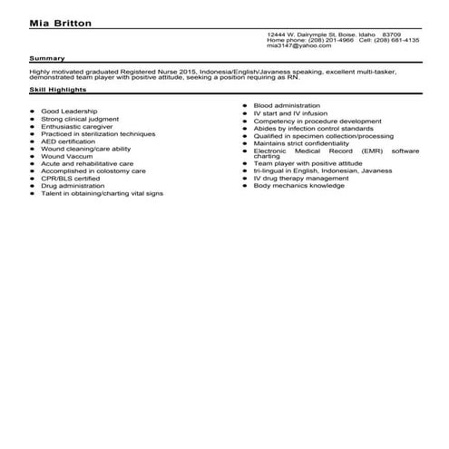 mia britton Resume | RTF