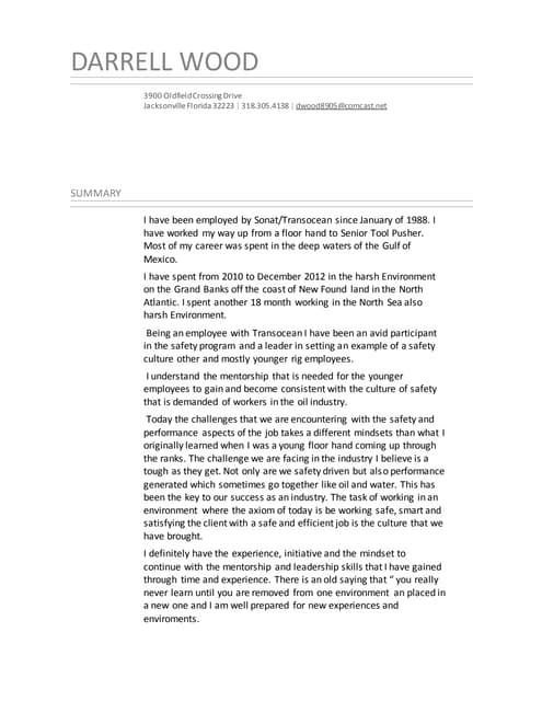 Darrell Wood presentations