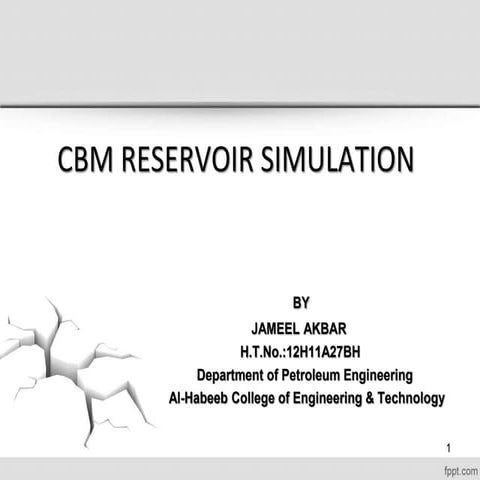 CBM Reservoir Simulation | PPTX