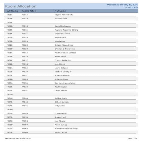 Flotel Room Availability | PDF | Hotel Properties | Real Estate