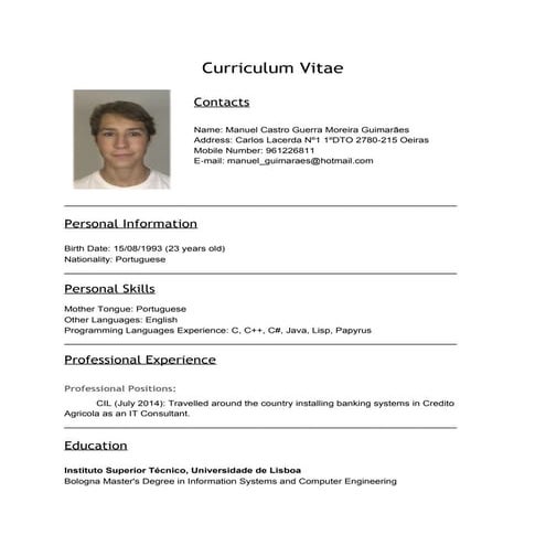 CurriculumVitae | PDF