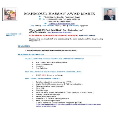 CV 2 MAHMOUD | PDF | Business and Finance