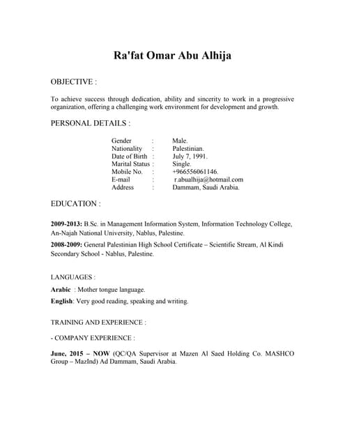 Natasha Timmer CV | PDF