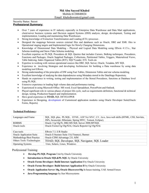 Snowflake Resumes.pptx | Databases | Computer Software and Applications