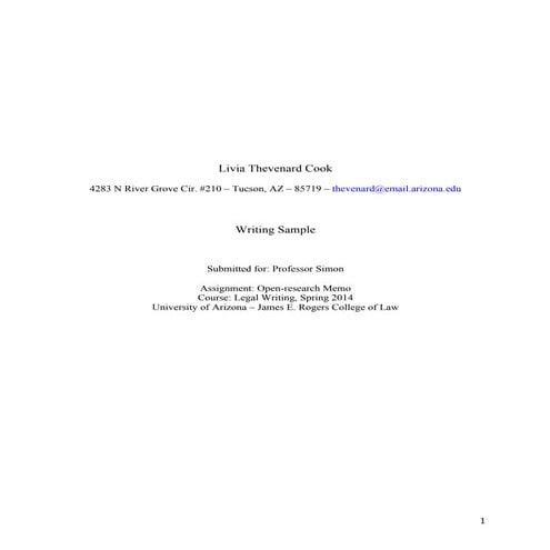 Sample writing 2014 | PDF