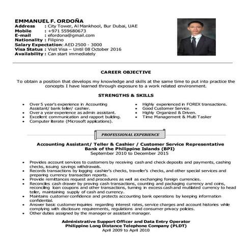 cv Emmanuel Ordona | DOCX