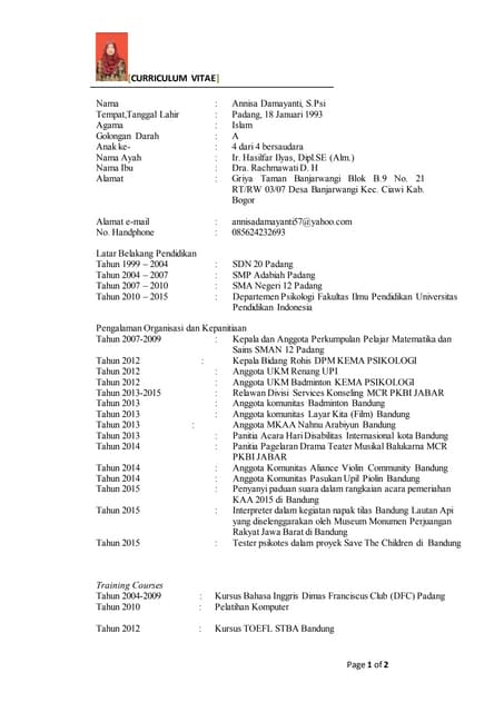 Curiculum vitae | PDF