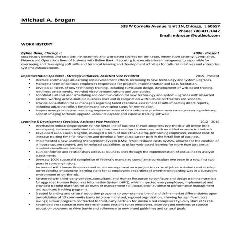 Anthony Carleo's Work Experience | DOC