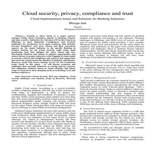 Cloud Security Privacy Compliance And Trust Pdf