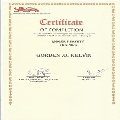rigger's safety training | PDF