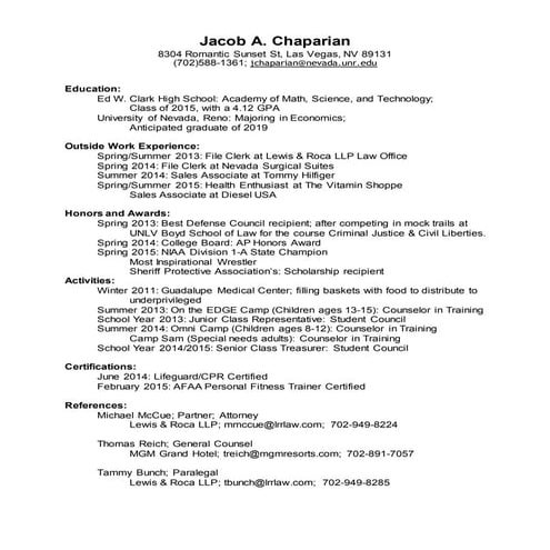 Resume -- Jacob Chaparian | DOCX