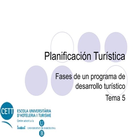 Fases de un programa de desarrollo turístico | PPT