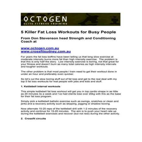 5fatlossworkouts | PDF