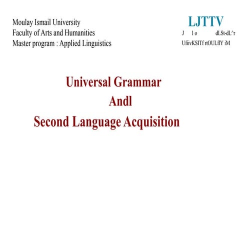 universal grammar | PPT
